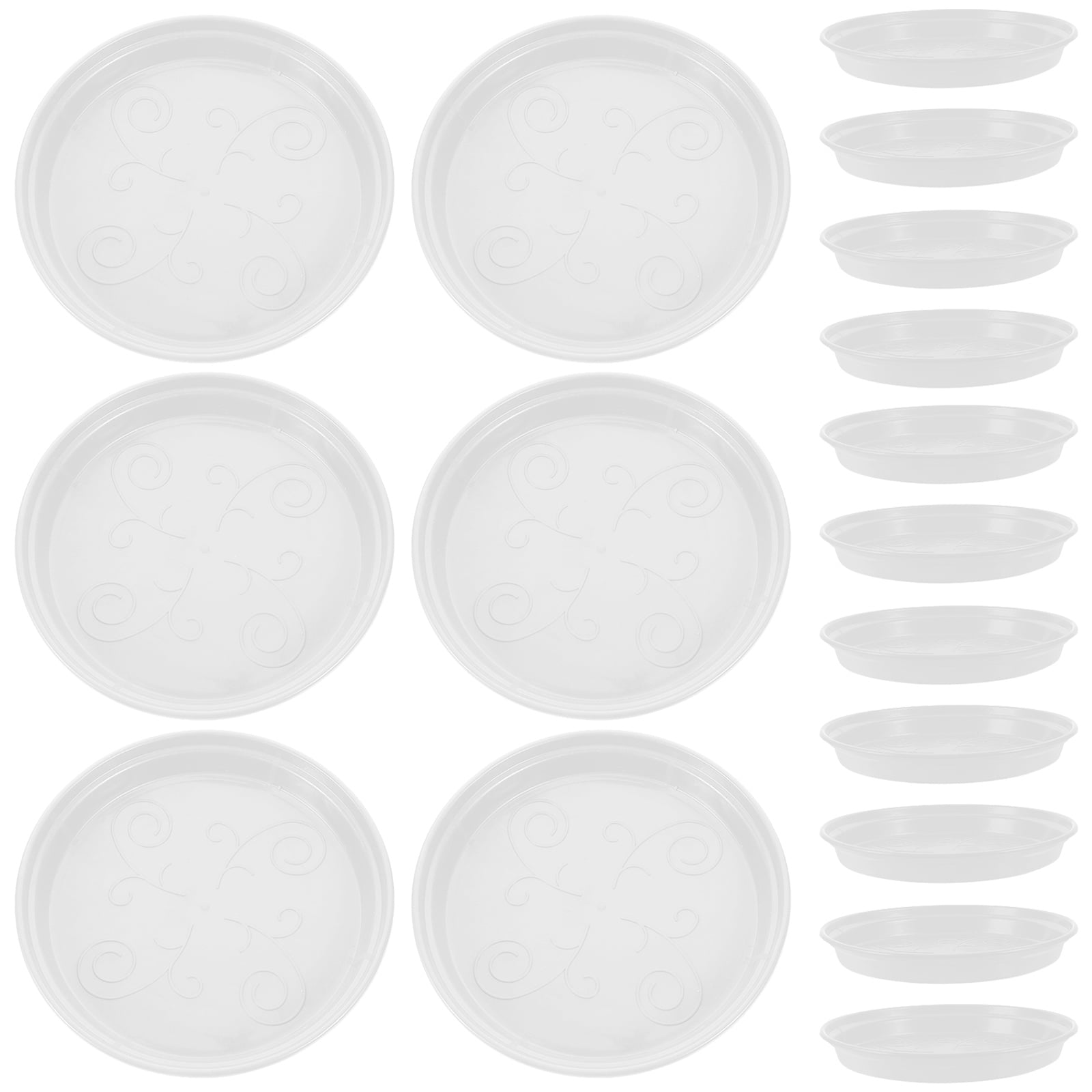 TAILTOSS 20Pcs Round Plastic Flowerpot Saucers for Office and Herb ...