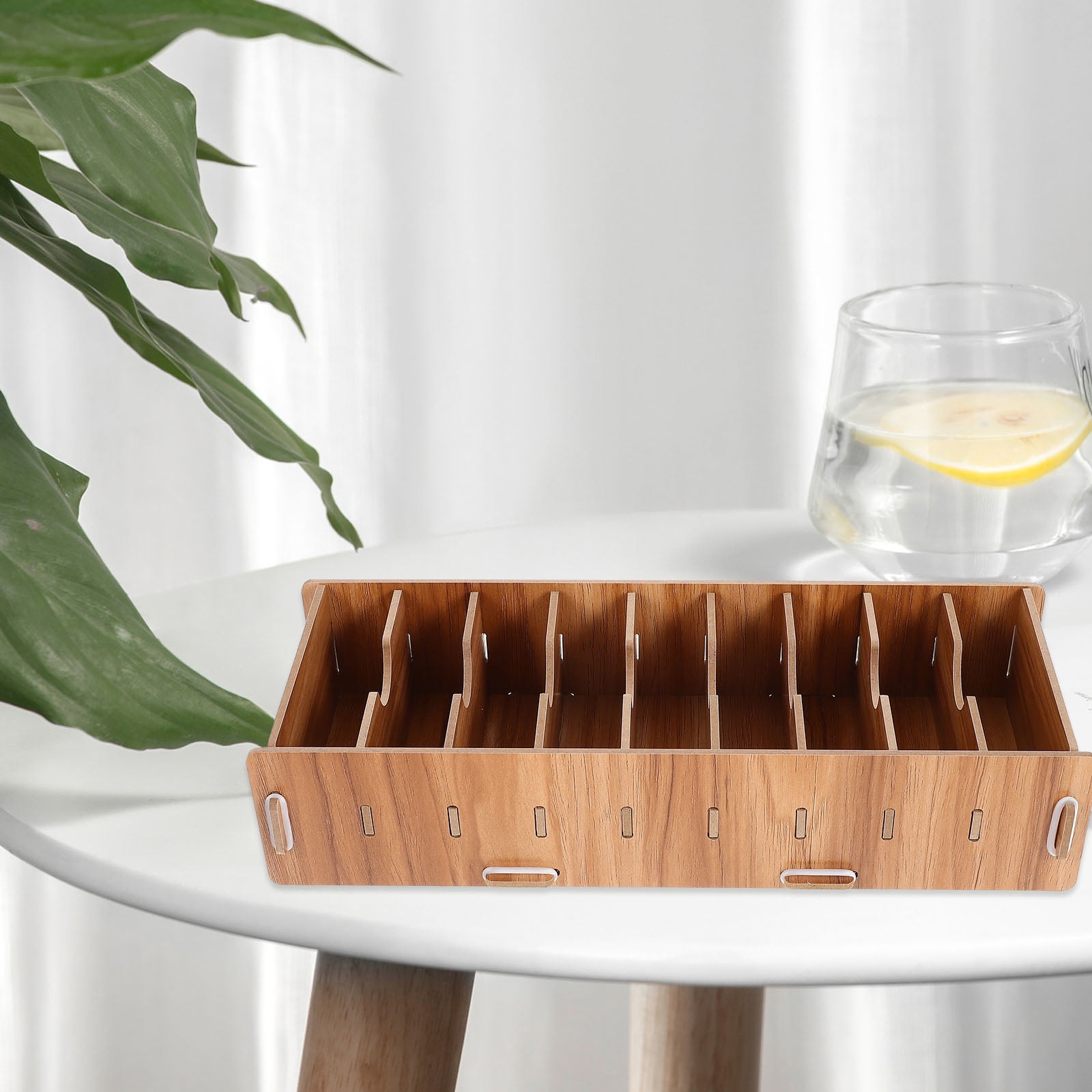 TAILTOSS 2Pack Storage Bin Rectangular Wooden Material In Light Brown ...