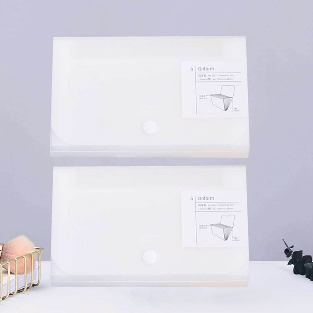 TAILTOSS 2Pcs Accordion File Folder File Folder White PP For ...