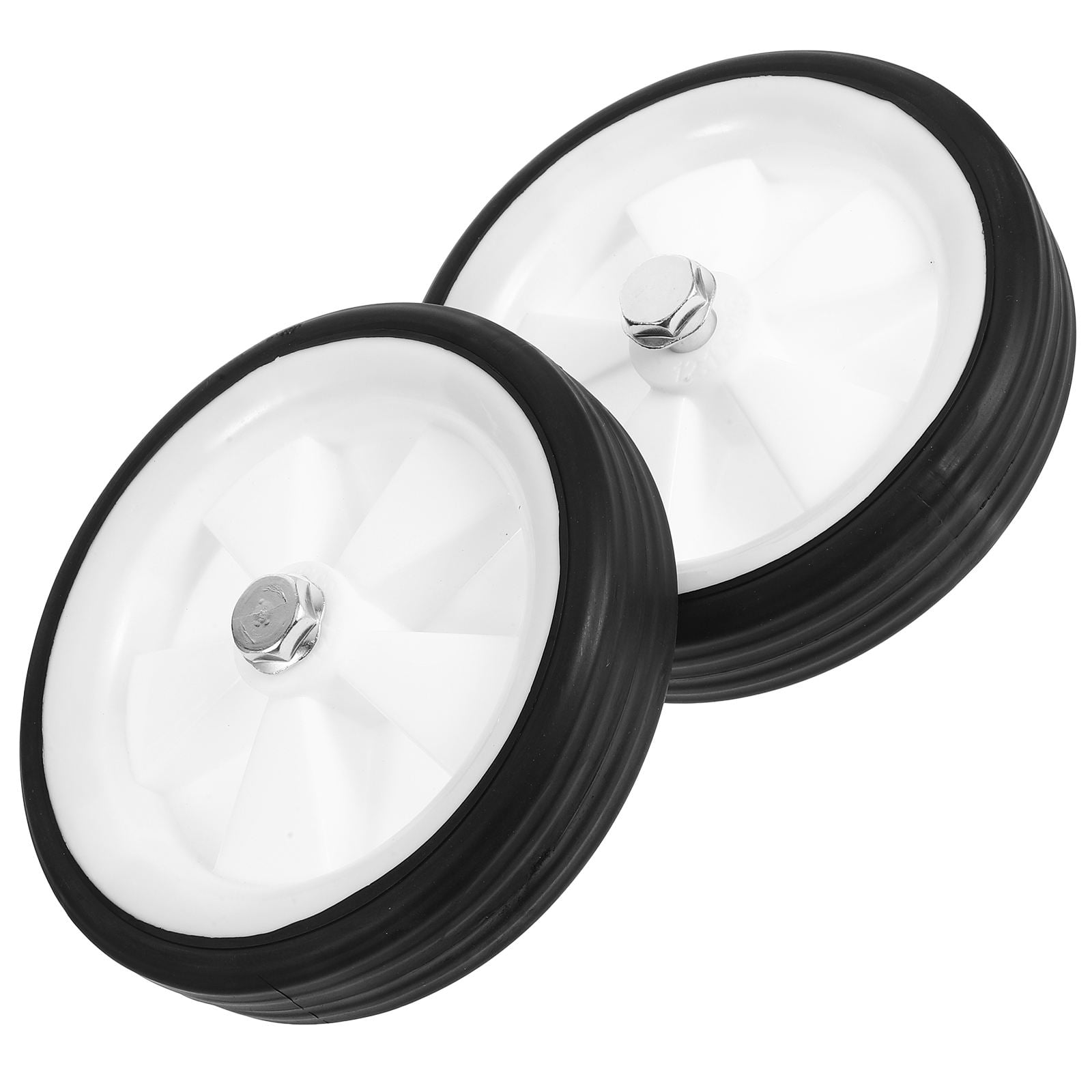 TAILTOSS 2Pcs Black Rubber Air Compressor Wheels for Quick Inflation ...