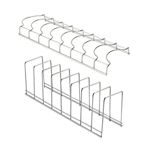 TAILTOSS 2Pcs Cup Drying Rack Silver for Kitchen Use and CD Storage ...
