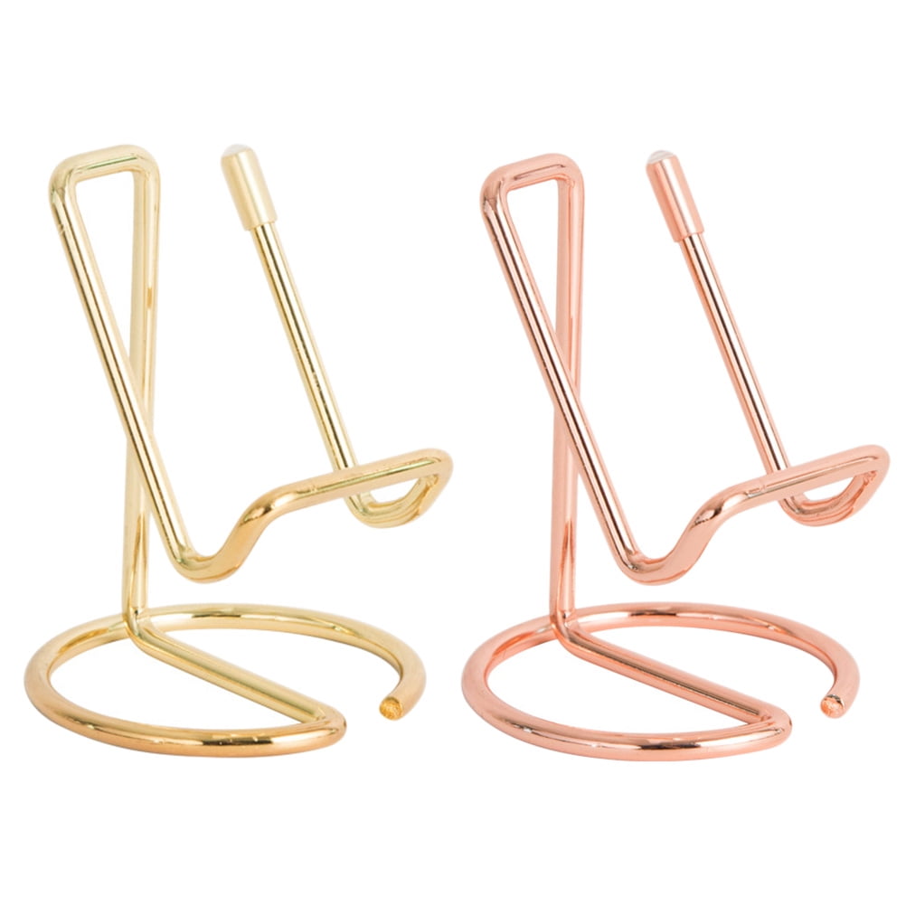 TAILTOSS 2Pcs Durable Tablet Desk Stand with Simple Design Gold Color ...