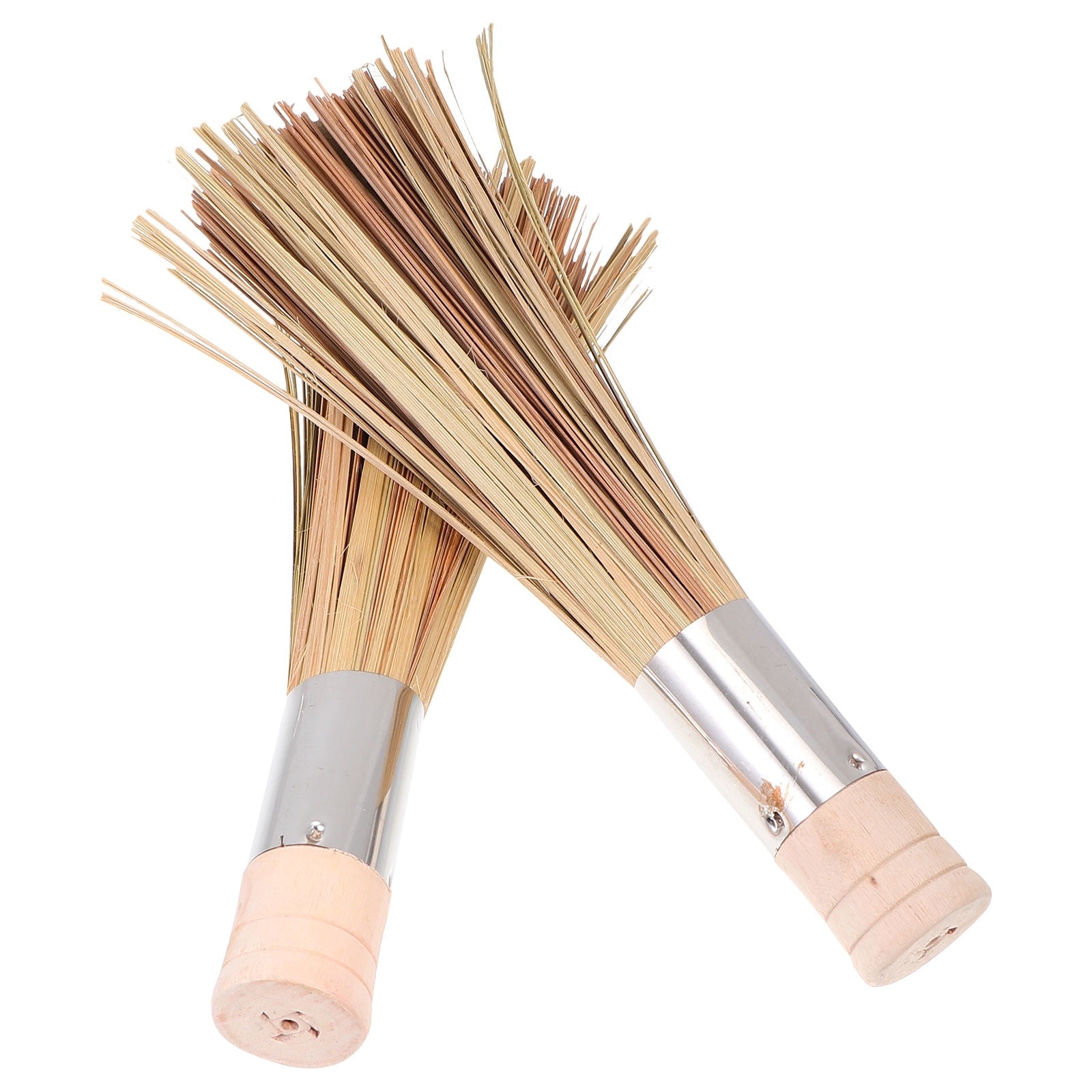 TAILTOSS 2Pcs Khaki Pot Brushes for Restaurant Cleaning with Wood and ...