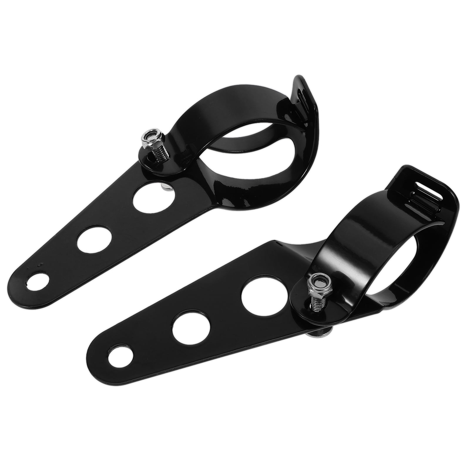 TAILTOSS 2Pcs Motorcycle Spot Light Brackets Black Aluminum Rectangular ...
