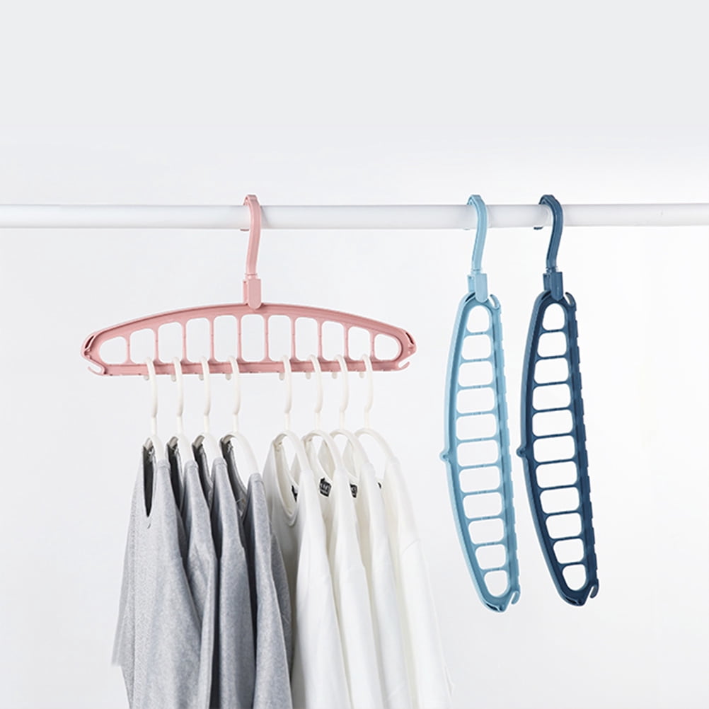 TAILTOSS 2Pcs Space Saving Hangers Square Shape with Nine-hole Design ...