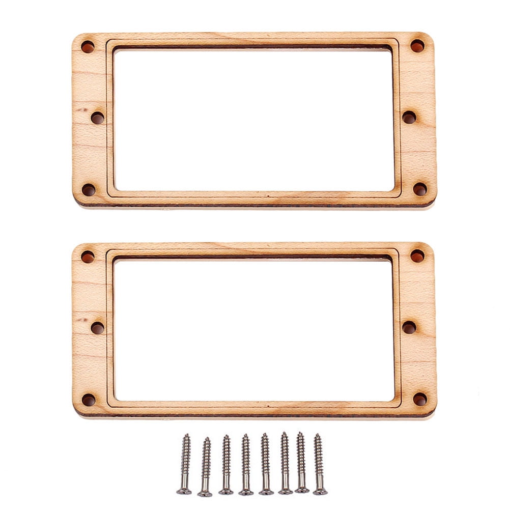 TAILTOSS 2Pcs Wood Slanted Double Coil Pickup Ring for Electric Guitar ...