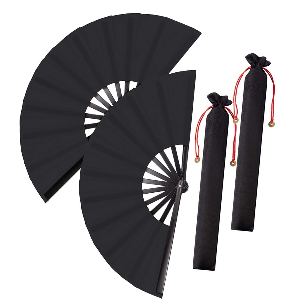 TAILTOSS 2Set Folding Fans Chinese Style Traditional Rectangular Shape ...