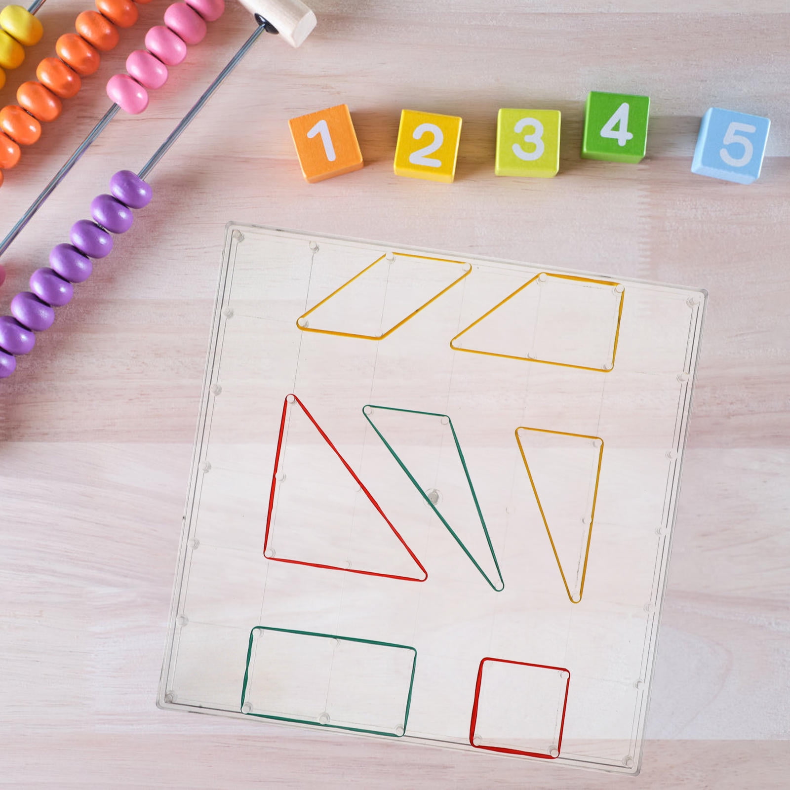 TAILTOSS 2Set Geoboard Nail Plate for Kids Mathematics Learning ...