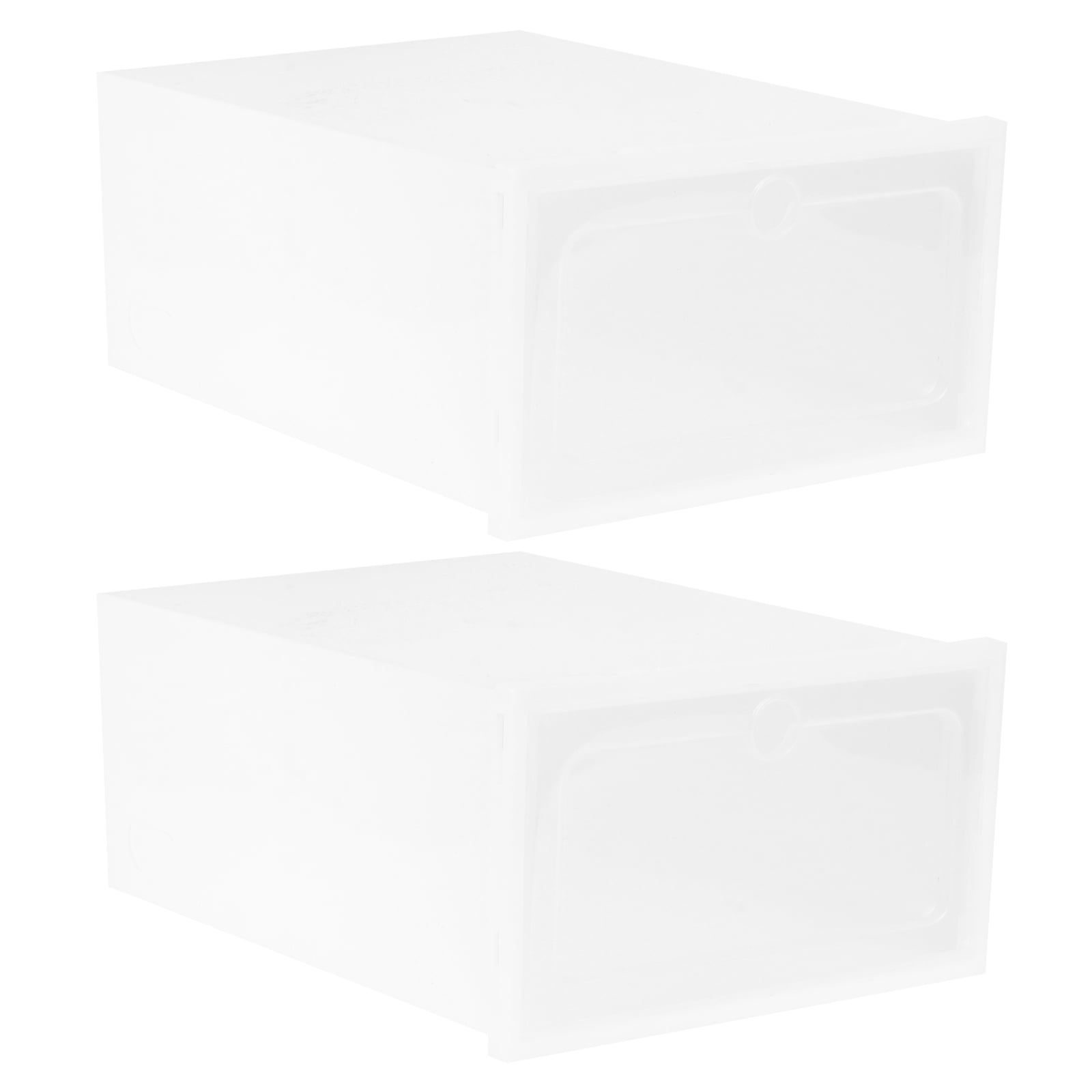 TAILTOSS 2Set Storage Container Clear Stackable Shoe Storage Boxes for ...