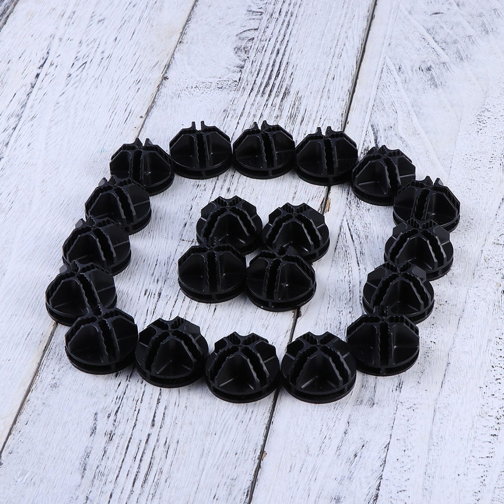 TAILTOSS 30Pcs Wire Storage Cube Connectors Black Abs Plastic for Home ...