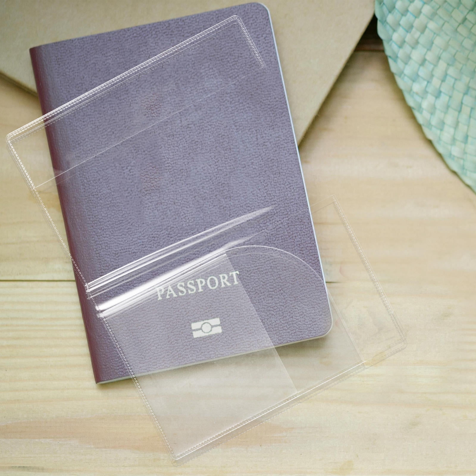 TAILTOSS 30Set Transparent Rectangular PVC Passport Cover for Travel ...