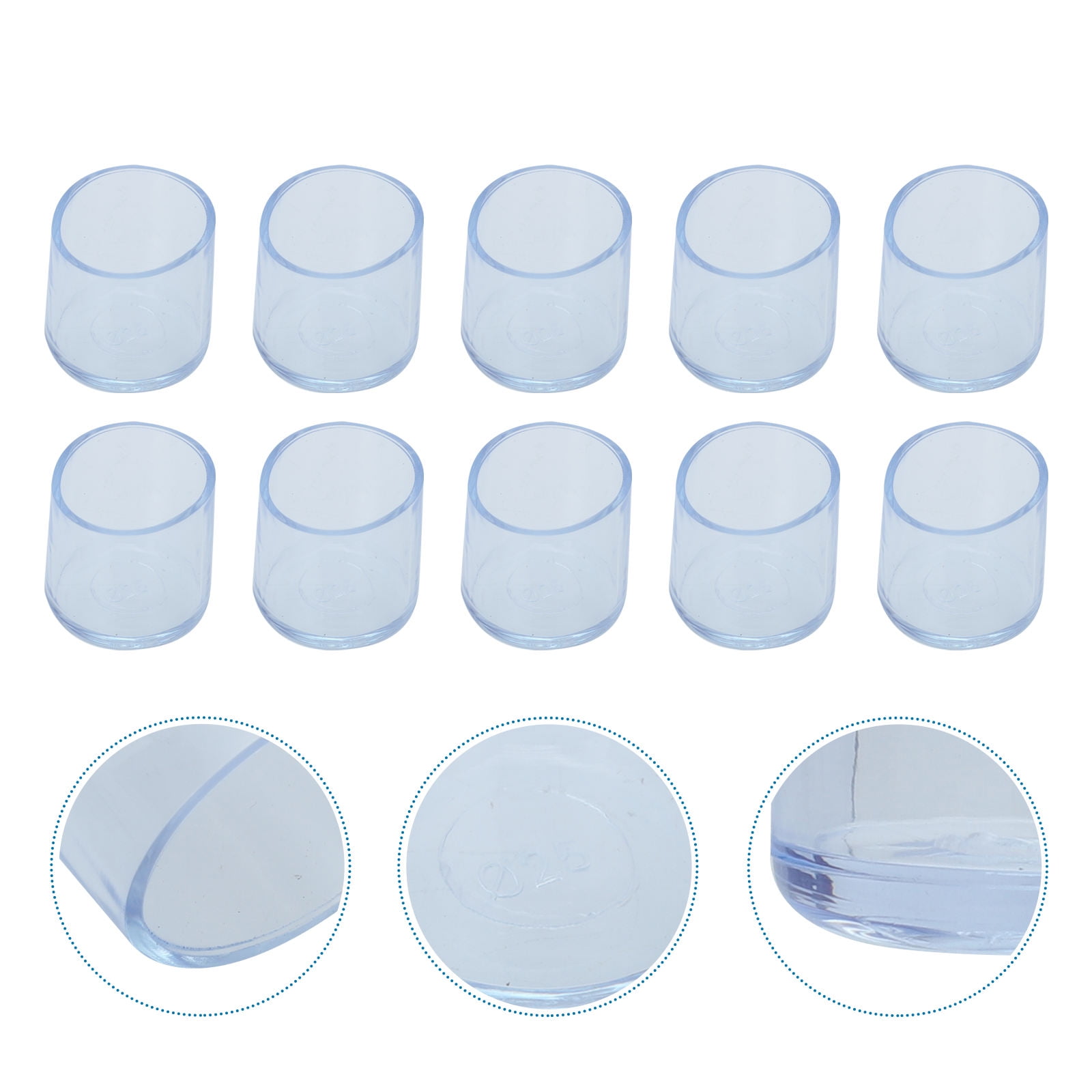 TAILTOSS 32Pcs Round Non Skid Chair Leg Grips Furniture Owners Table ...