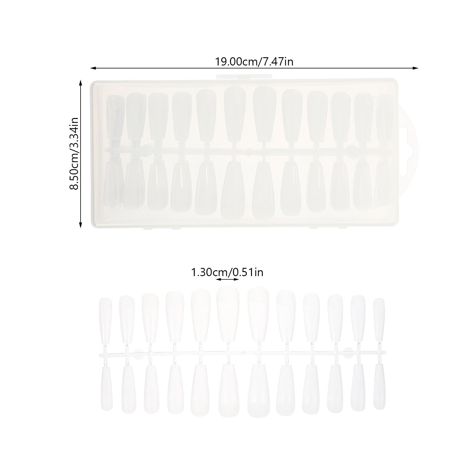 TAILTOSS 3Pack Transparent False Nail Tips For Diy Nail Designs And ...