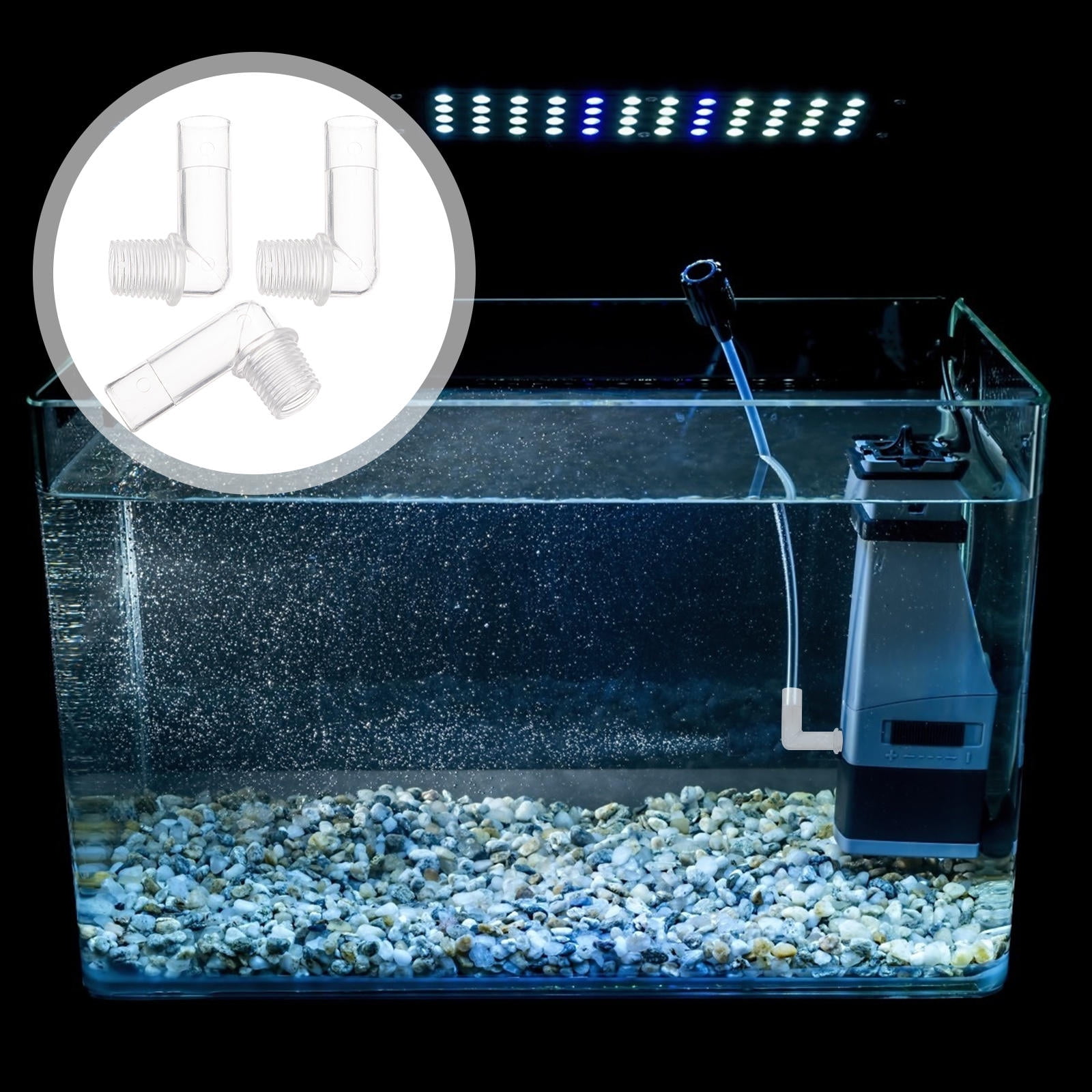 TAILTOSS 3Pcs PC Aquarium Connectors 1.5x1.1x0.5in for Replacing Old ...