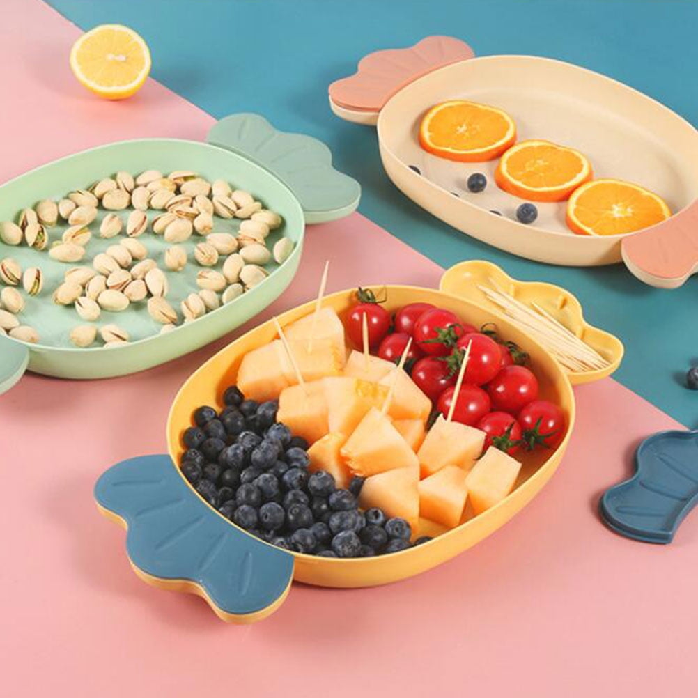 TAILTOSS 3Pcs Rectangular PP Dried Fruit Trays for Snack Sharing with ...