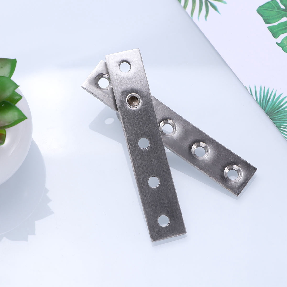 TAILTOSS 3Pcs Square Silver Hinges for Doors Wooden Doors Aluminum ...