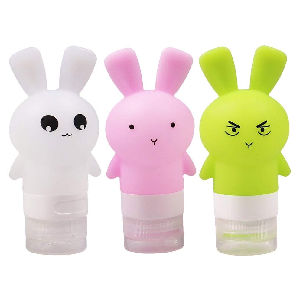TAILTOSS 3pcs Leak Travel Lotion Tube Bunny Design Empty Squeeze ...