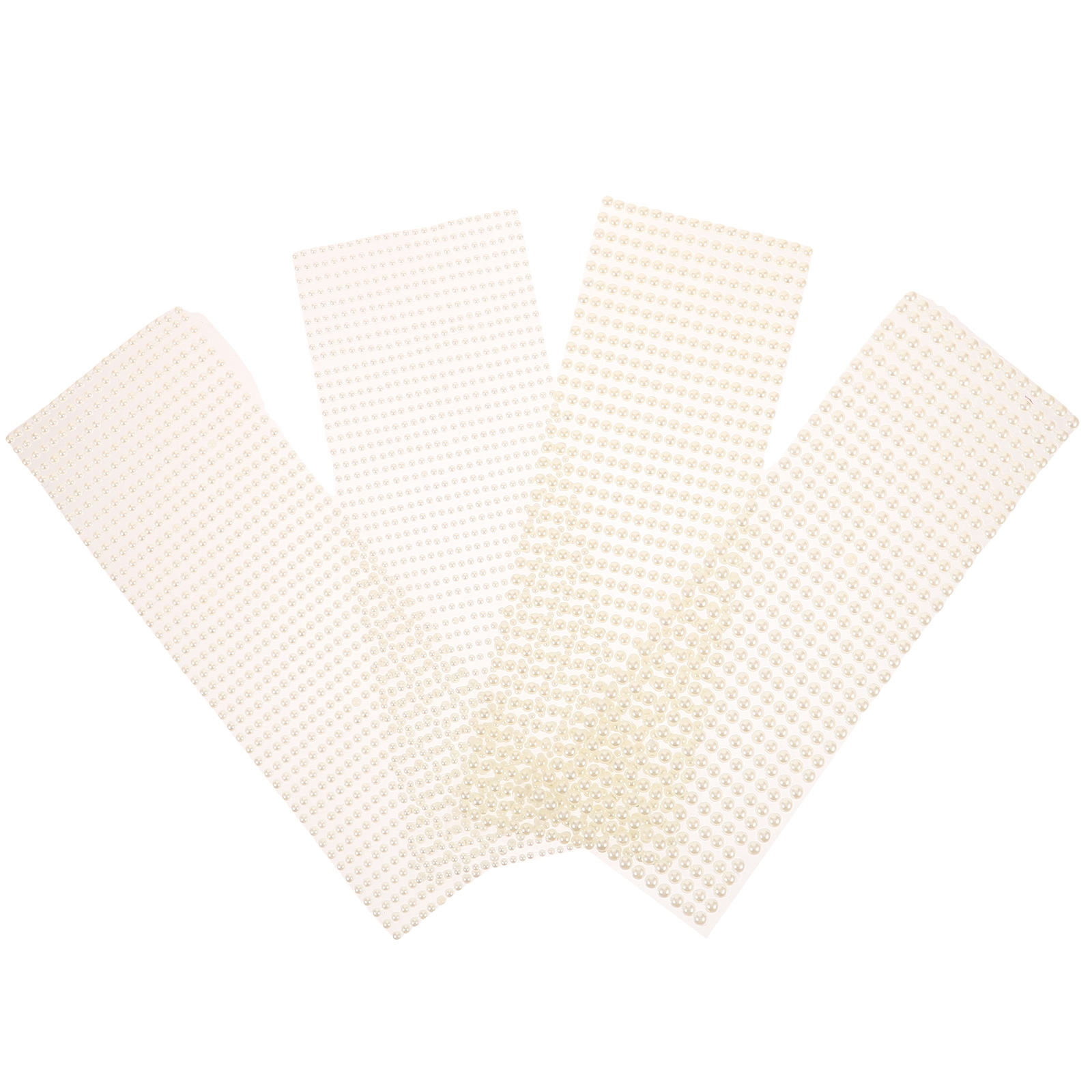 TAILTOSS 4 Sheets Pearl Stickers Beige Round Self Adhesive Pearl For ...