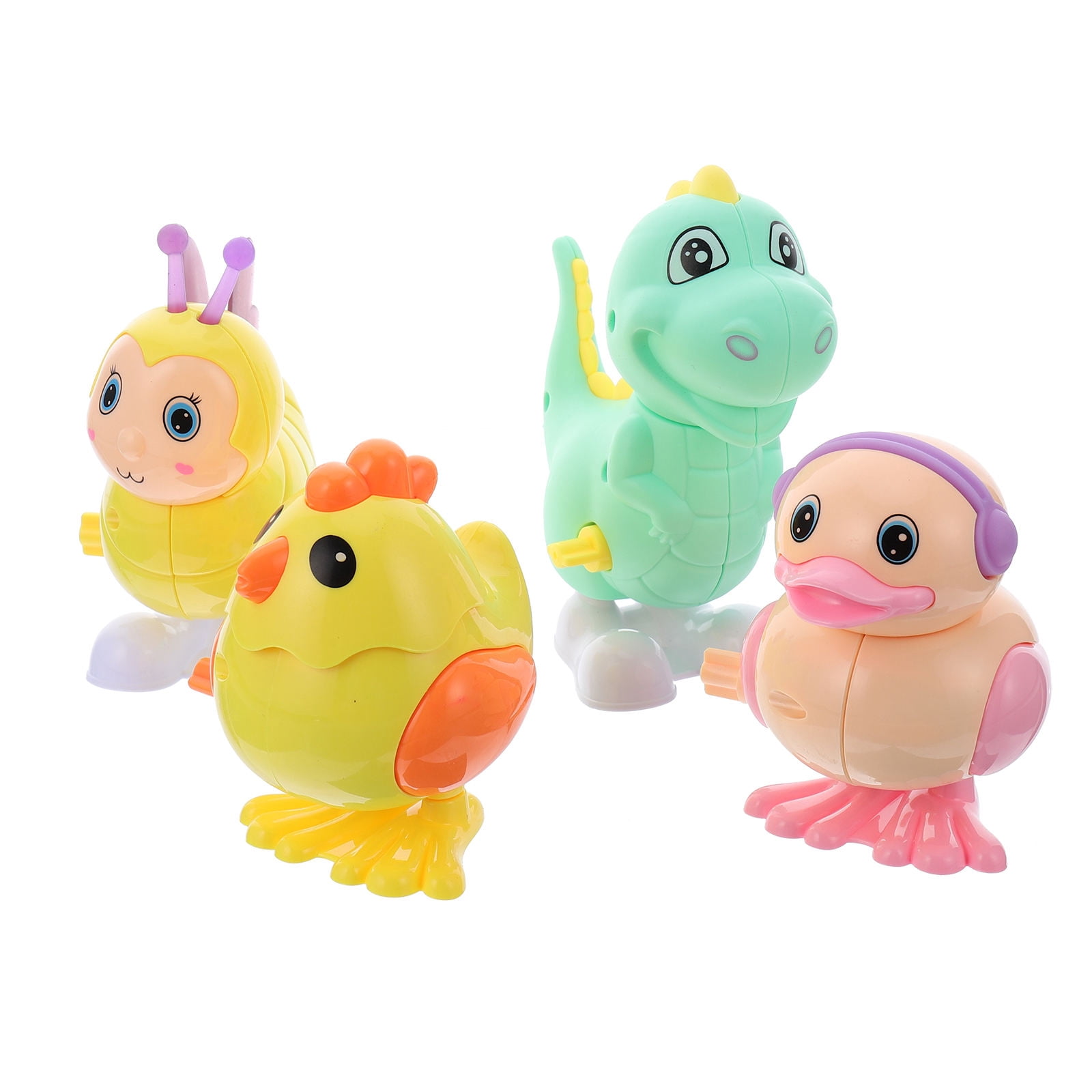 TAILTOSS 4Pcs Animal Shape Clockwork Toy Assorted Color Wind-up No ...