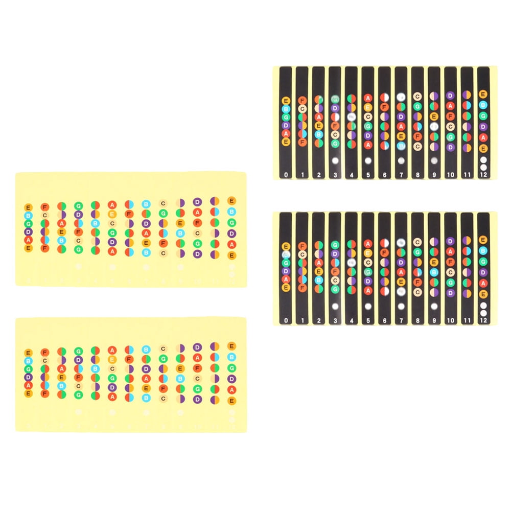 TAILTOSS 4Pcs Assorted Color Fretboard Labels Sticker for Guitarists ...