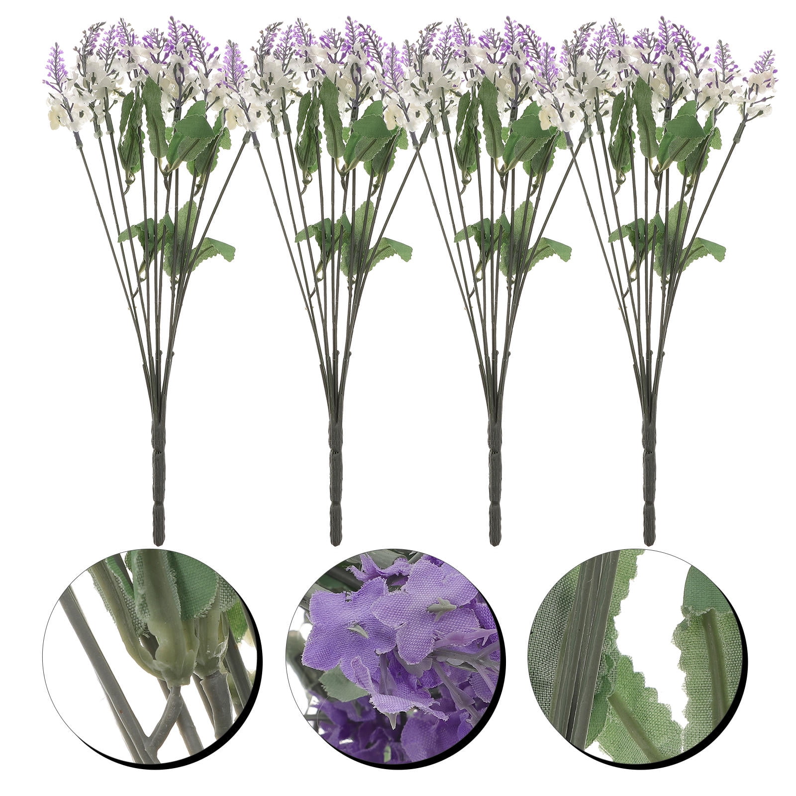 TAILTOSS 4Pcs Fake Lavender Bouquet Simulated Flower Adornment for ...