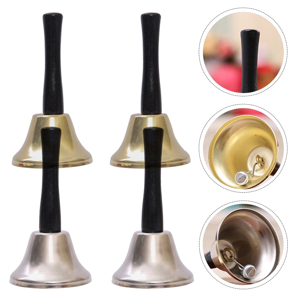 TAILTOSS 4Pcs Hand Bells for Children with Loud Sound and Golden Metal ...
