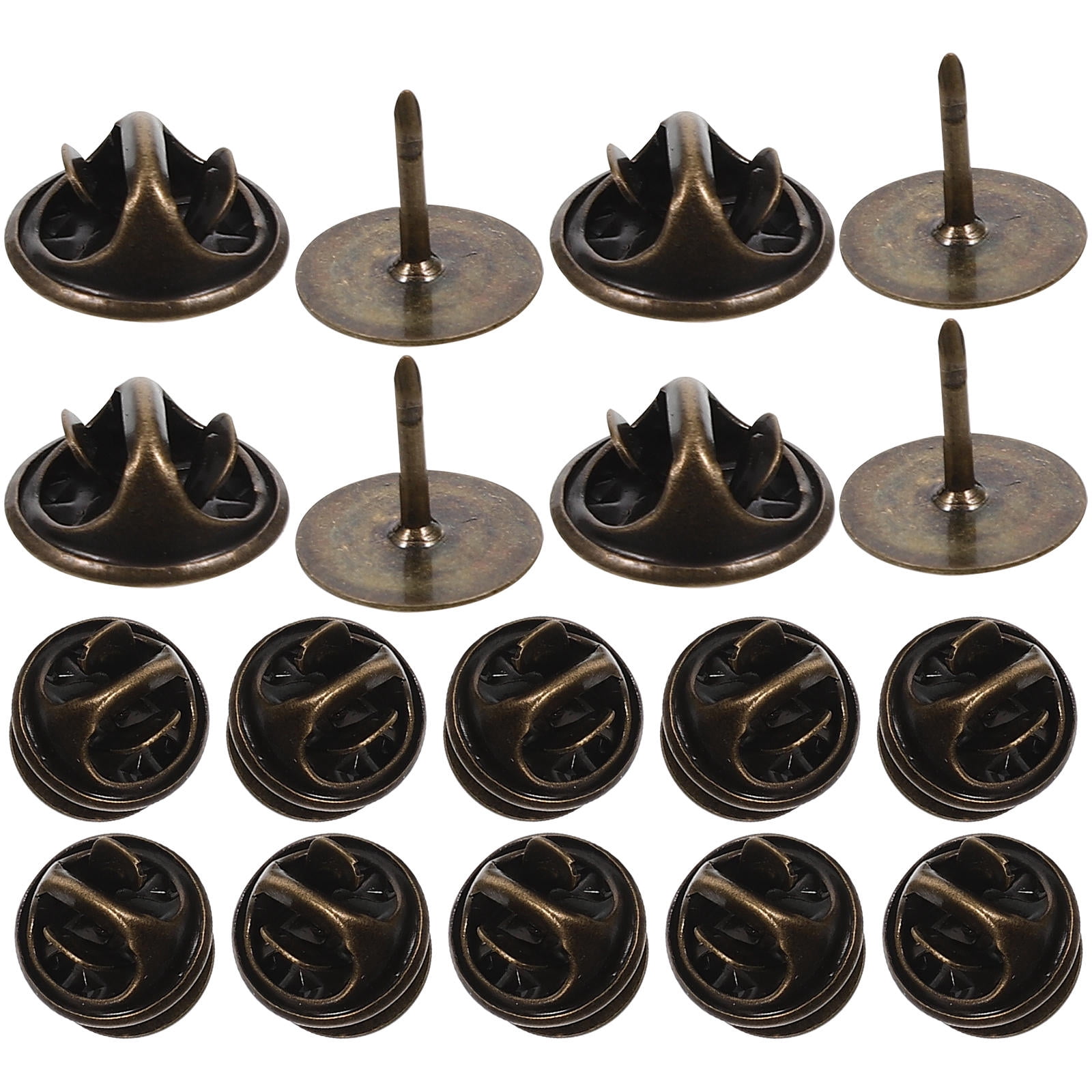 TAILTOSS 50 Sets Pin Back Clutch Copper for Jewelry Replacement Dark ...