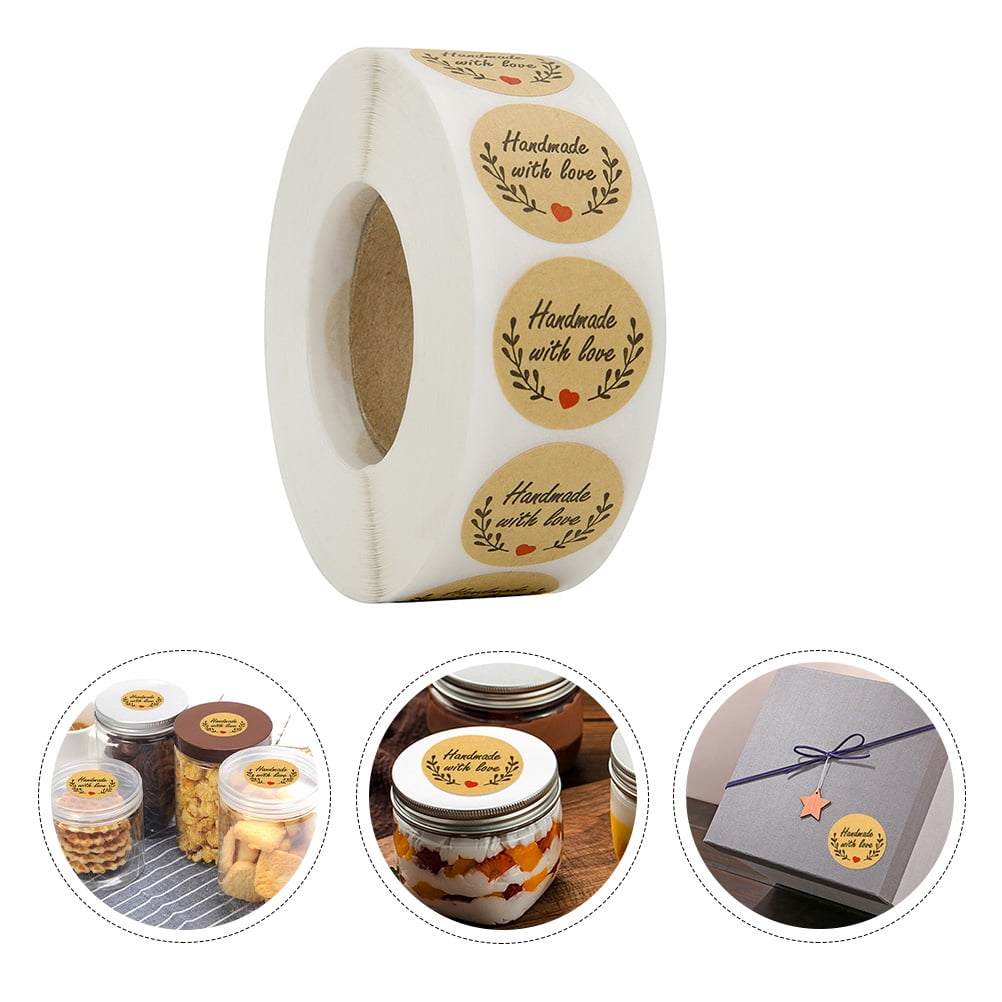 TAILTOSS 500 Sheets Per Roll 5 Rolls Yellow Copper Adhesive Stickers ...