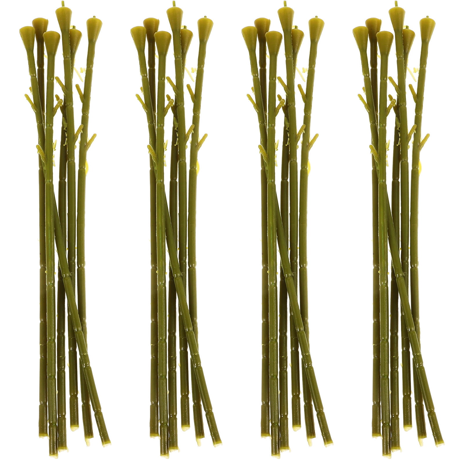 TAILTOSS 50Pcs Artificial Floral Stems Green Flexible Thin Flower Stem Extension for Crafting ...