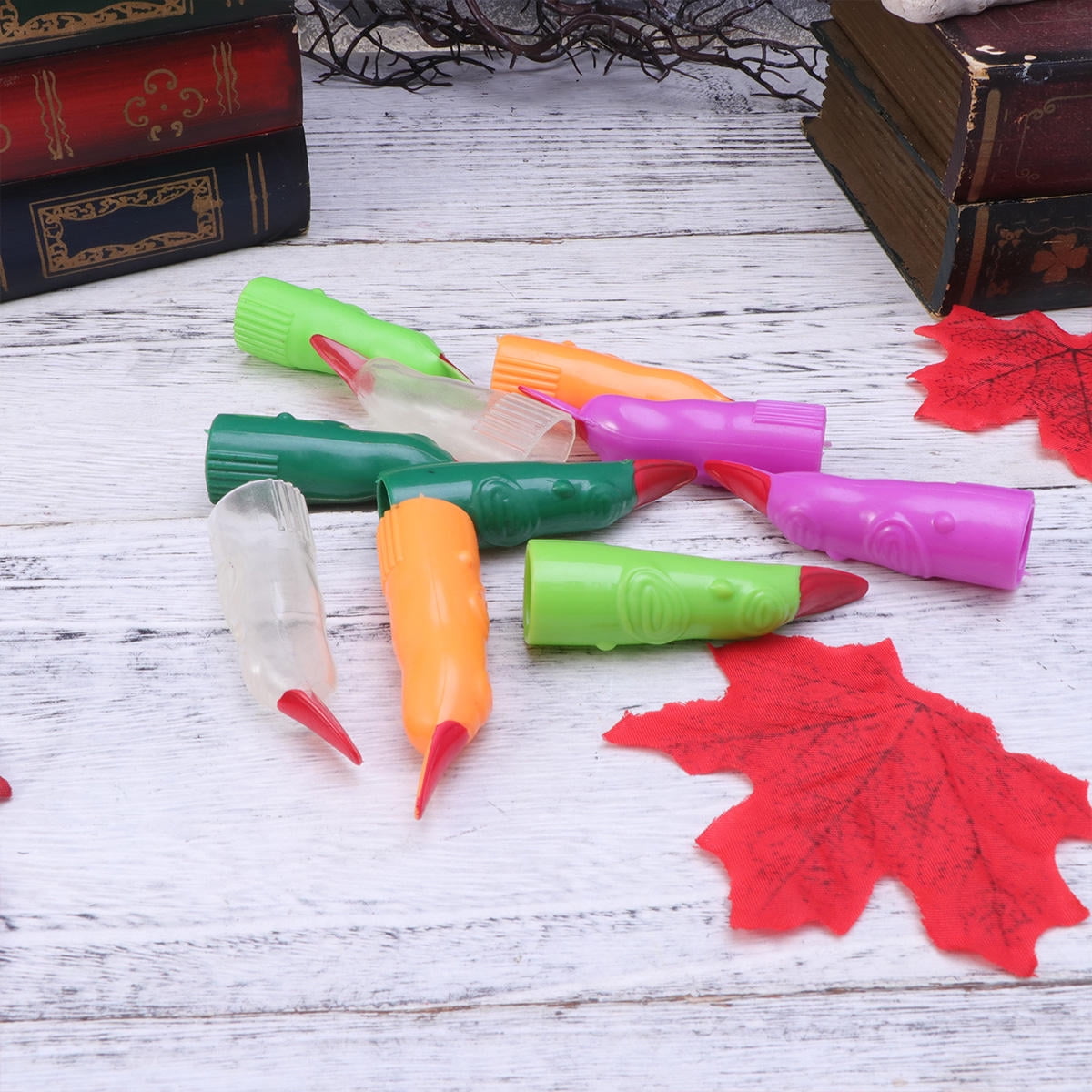 TAILTOSS 50Pcs Fingernail Claws Short False Nails for Girls Finger ...