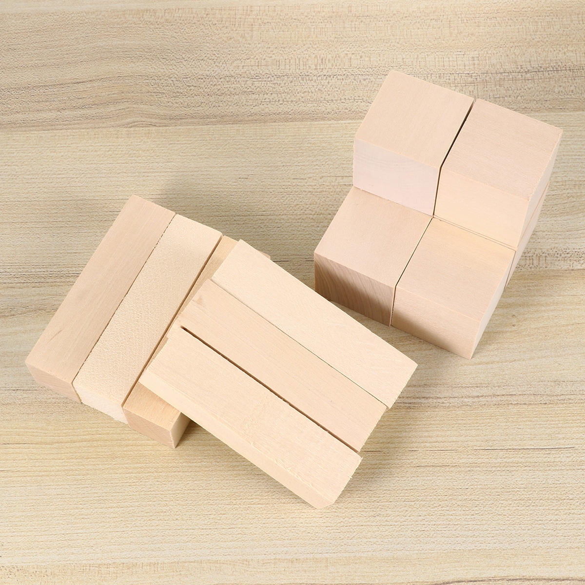 TAILTOSS 52Pack Wooden Cube Blocks Blank Square Wood Pieces for Artists ...