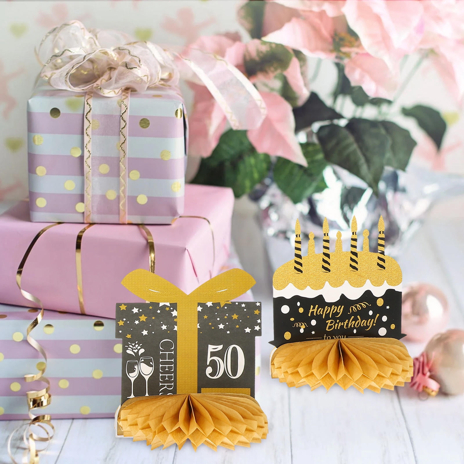 TAILTOSS 5Pack Paper Honeycomb for Birthday Party Scene Layout Photo ...