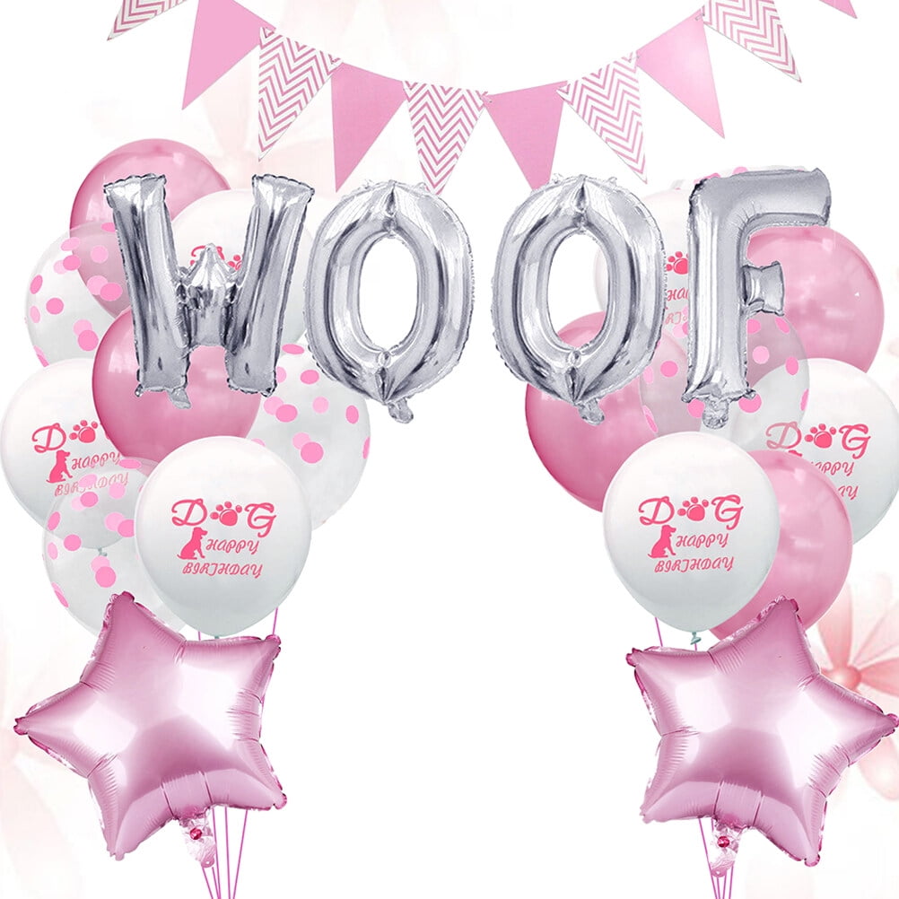 TAILTOSS 5Set Pet Birthday Party Supplies Letter Balloon Combination ...