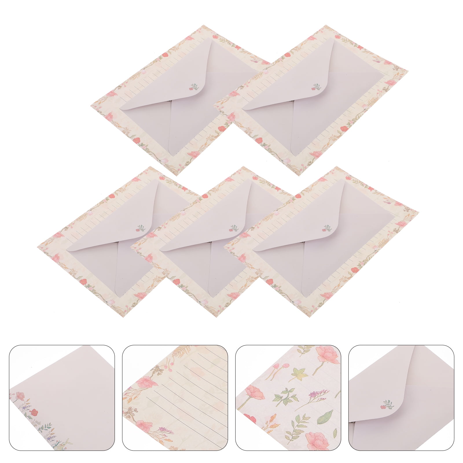 TAILTOSS 5Sets Letter Writing Set Chic Envelope Letter Paper Kit ...