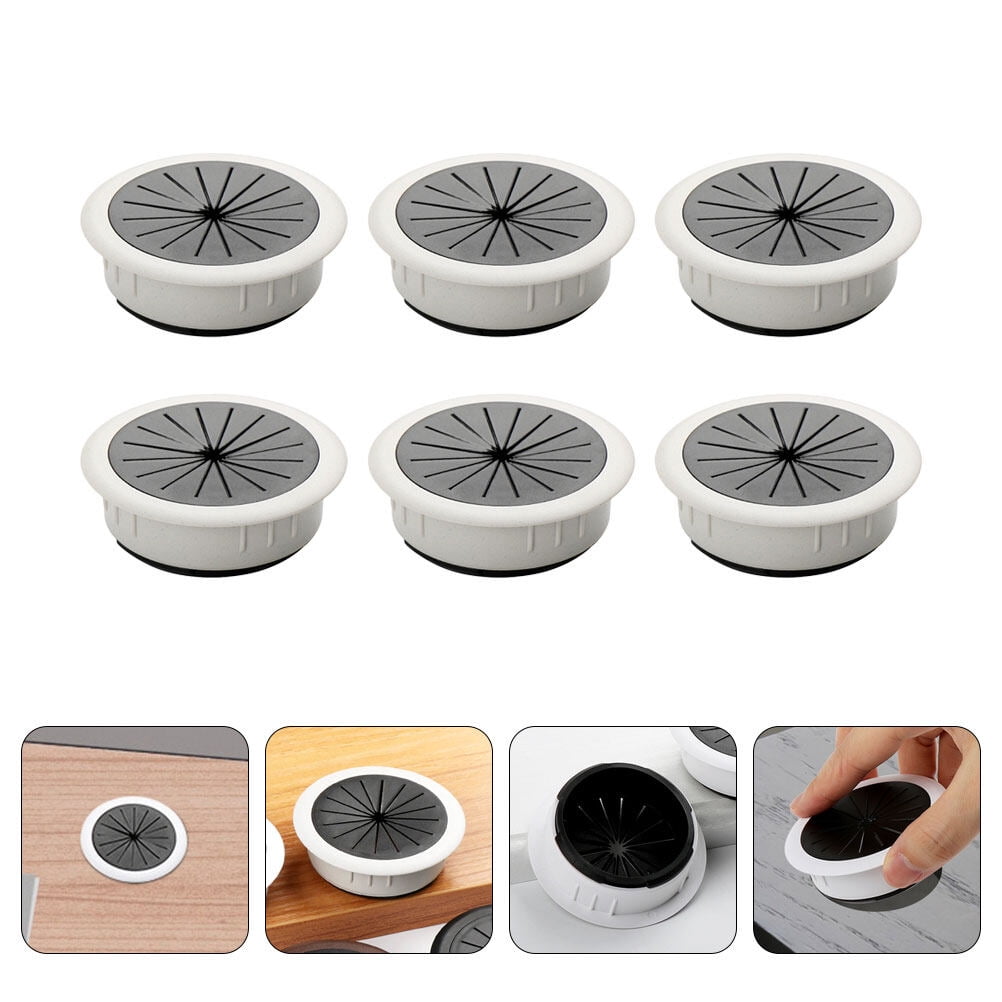 TAILTOSS 6Pcs Desk Cord Grommets for Pc Computer Grommet Cord Wire Hole ...