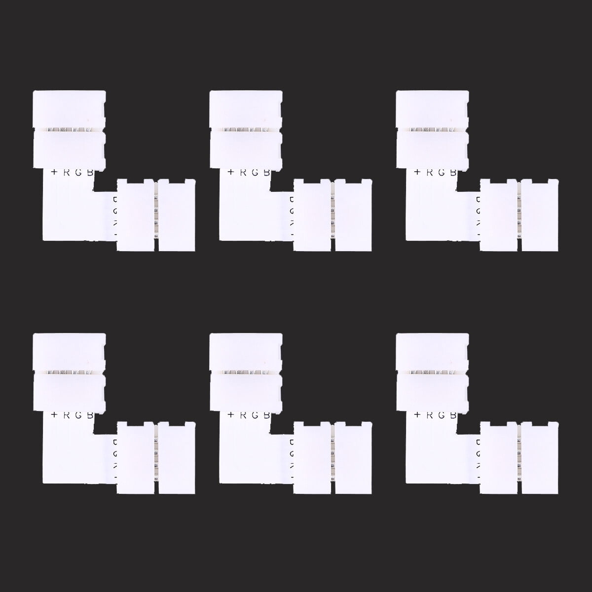 TAILTOSS 6Pcs L Shape Plastic Metal Solderless Snap Down Conductor Led ...