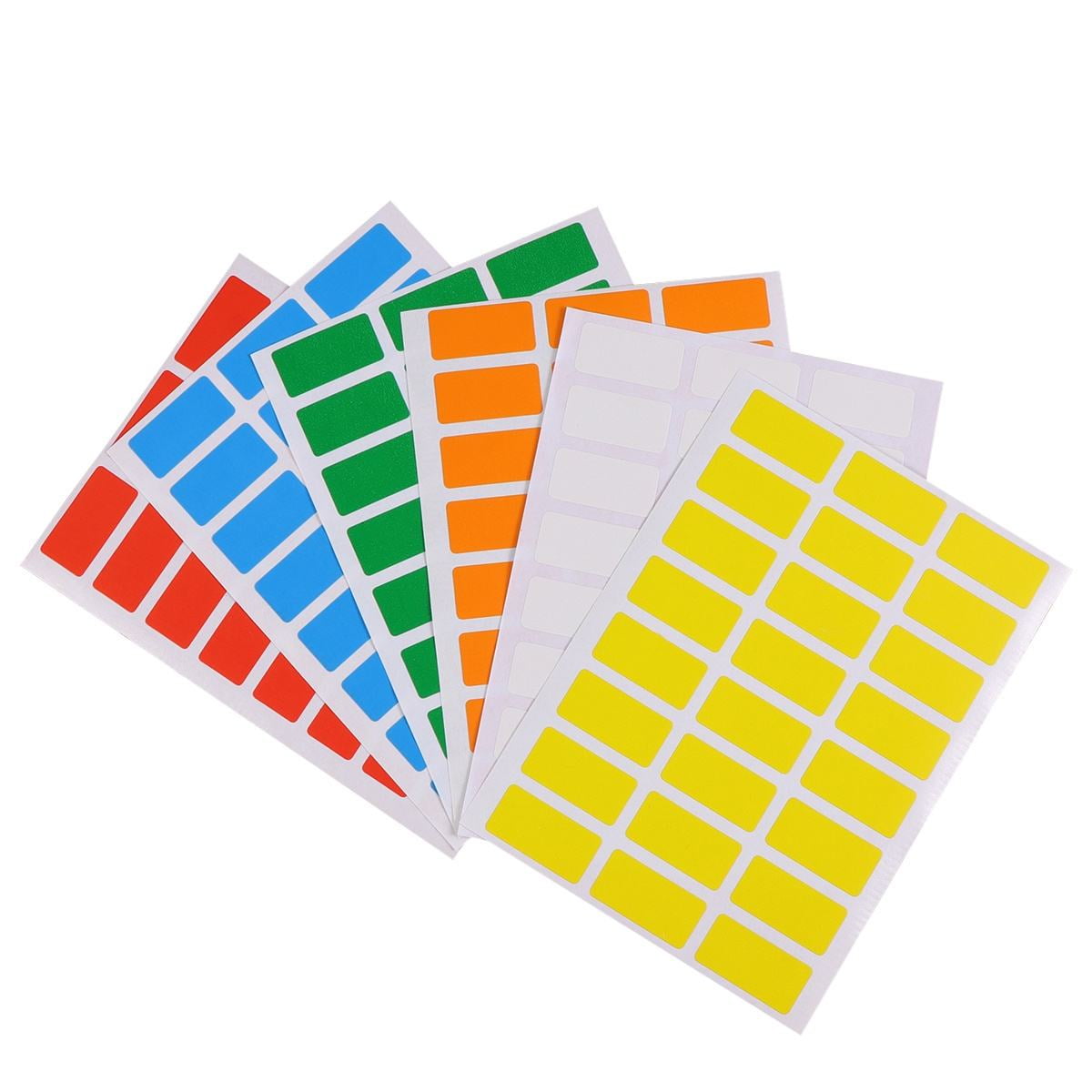 TAILTOSS 6Pcs PVC Rectangular Color Coding Stickers for School Projects ...