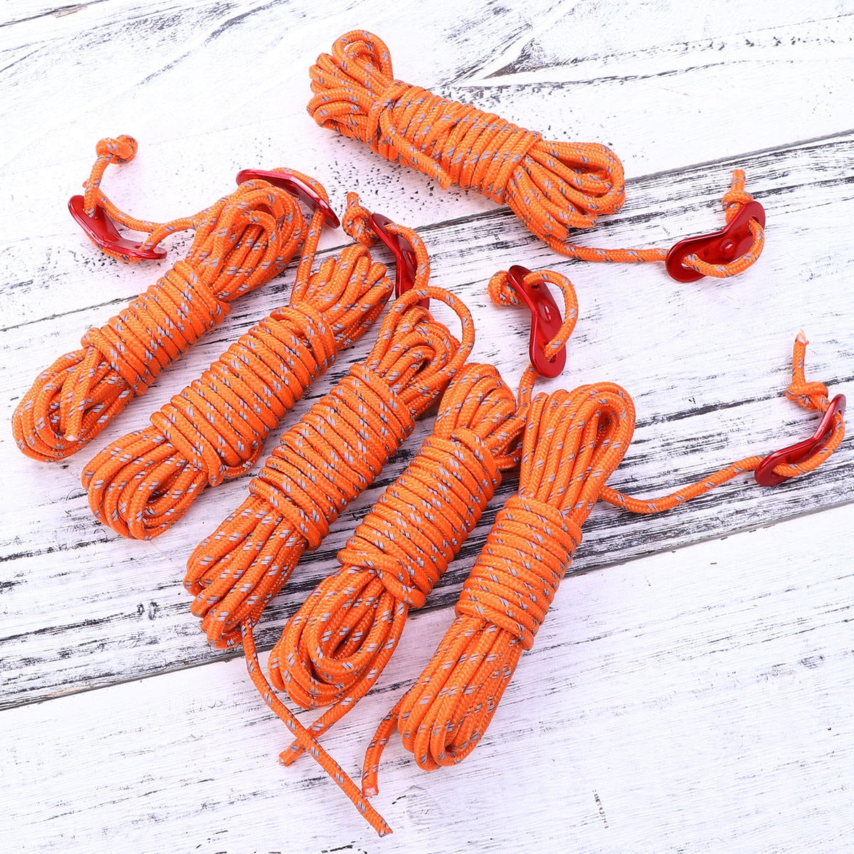 TAILTOSS 6Set Reflective Camping Rope Polypropylene Polyester for Tent ...