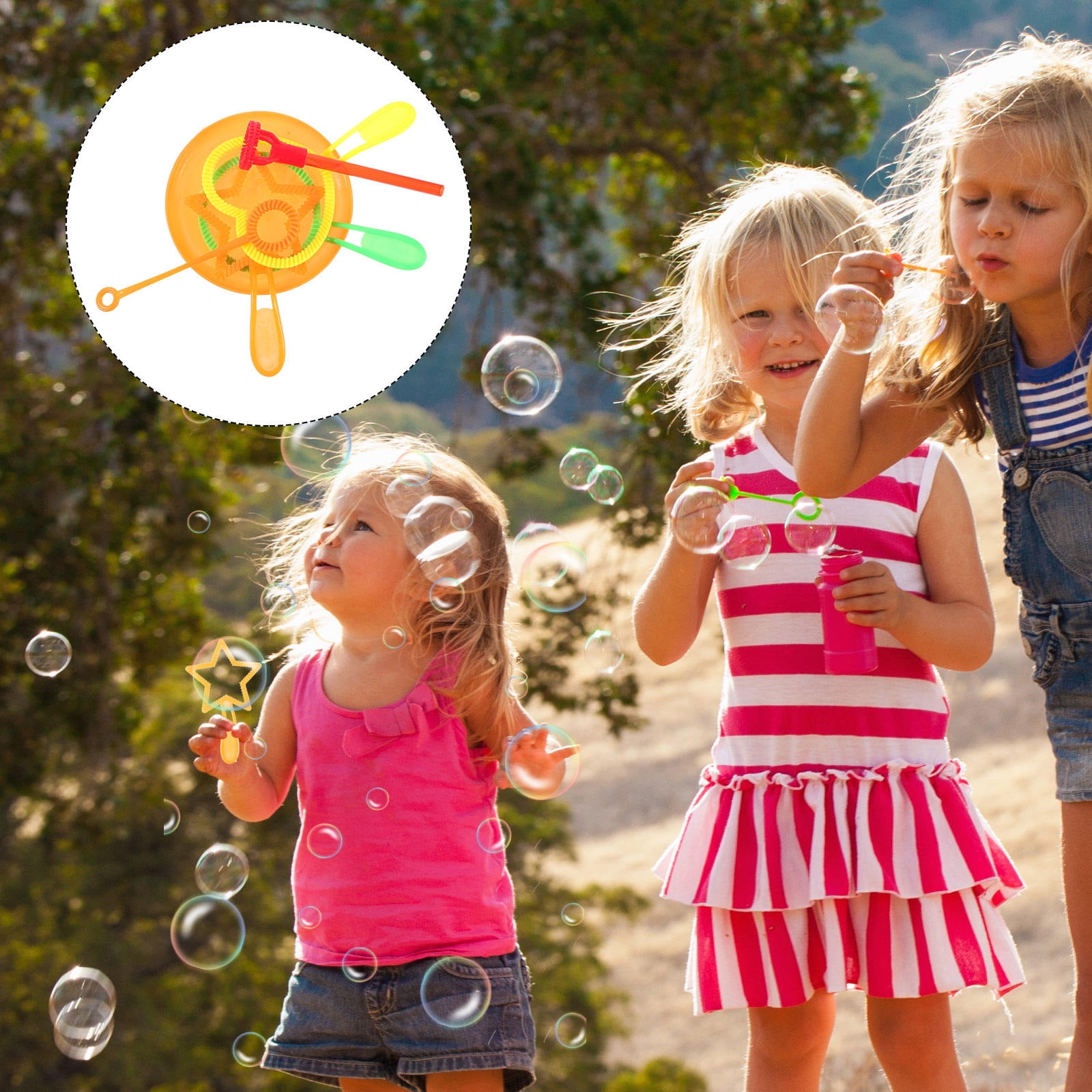 TAILTOSS 6pcs Bubble Wand Tool Set Fun Bubble Blower For Lightweight ...