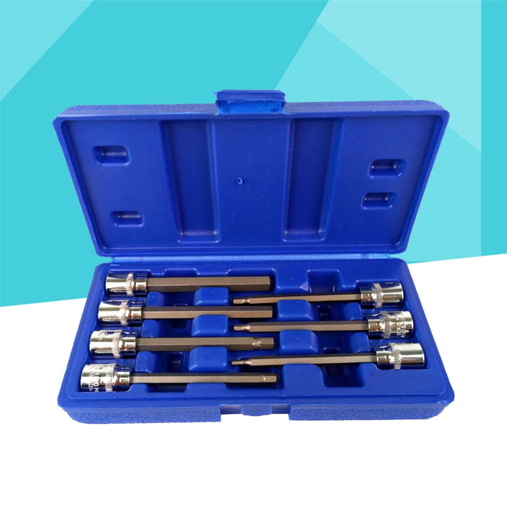 TAILTOSS 7Pack 3mm to 10mm Bit Sockets in Blue for DIY Enthusiasts with ...