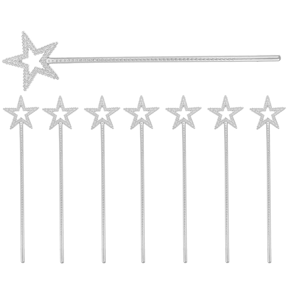 TAILTOSS 8Pcs Glitter Star Wands for Kids Simple Design Princess Wand ...