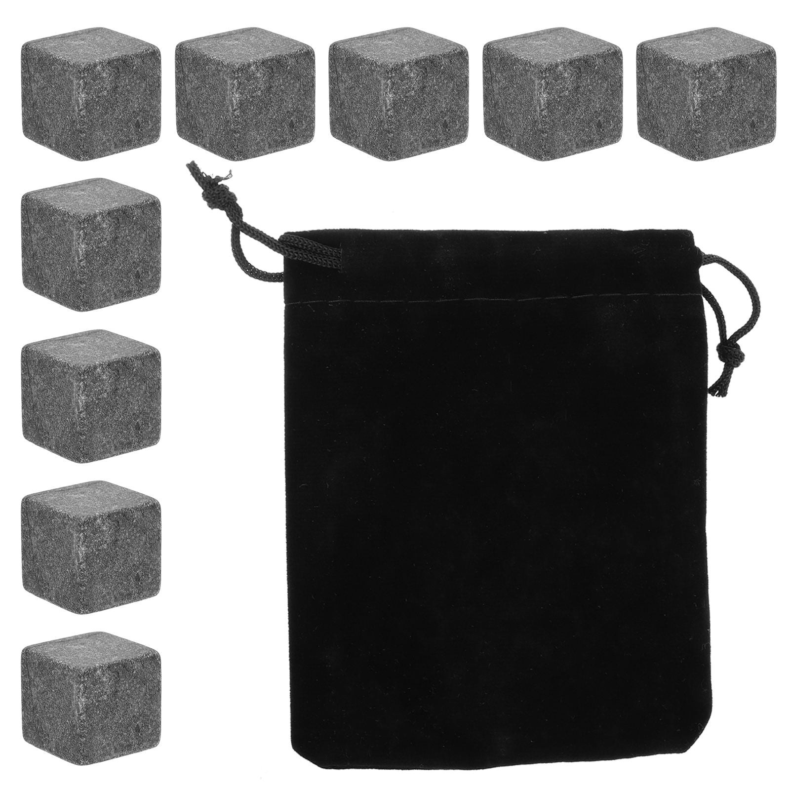 TAILTOSS 9 Stones Reusable Whiskey Ice Cubes Granite For Home Use And Barware 2.00X2.00X2.00Cm ...