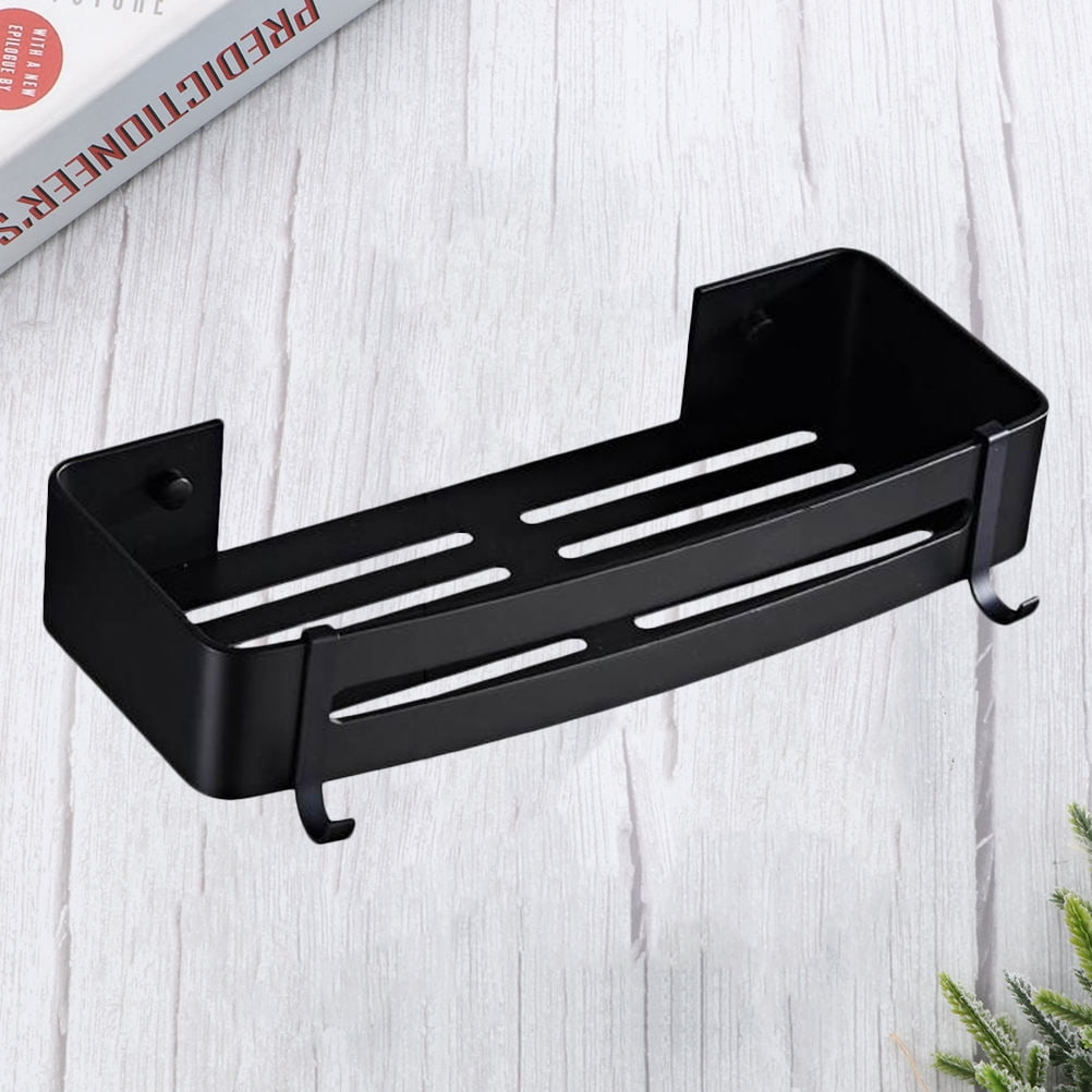 TAILTOSS Bathroom Storage Rack 1Set Black Square Organizer Rack with ...