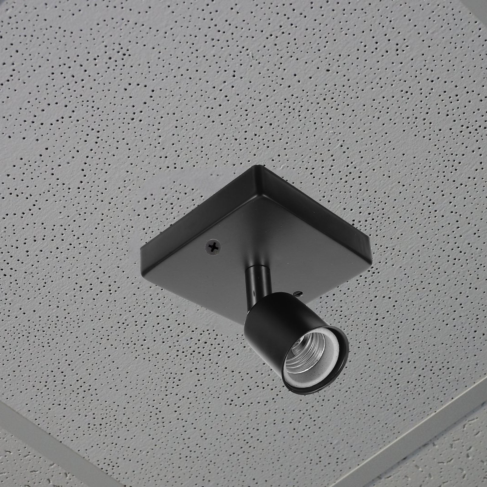 TAILTOSS Black Iron Ceramic Light Bulb Sockets 1Set for Lighting ...