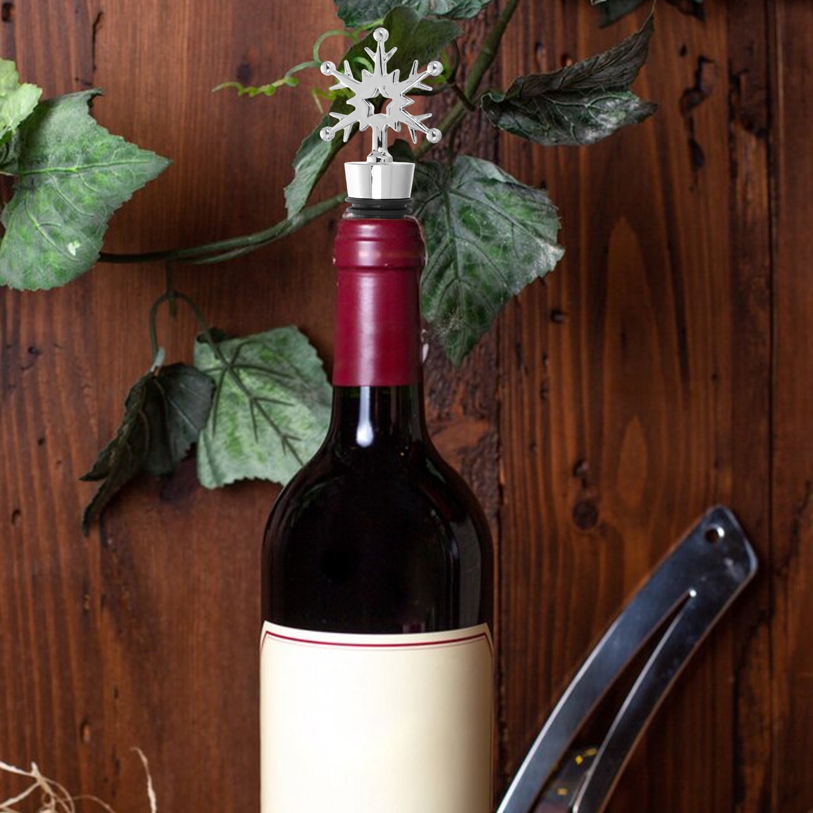 TAILTOSS Bottle Closures of Metal 4Pcs Wine Bottle Stoppers Silver ...