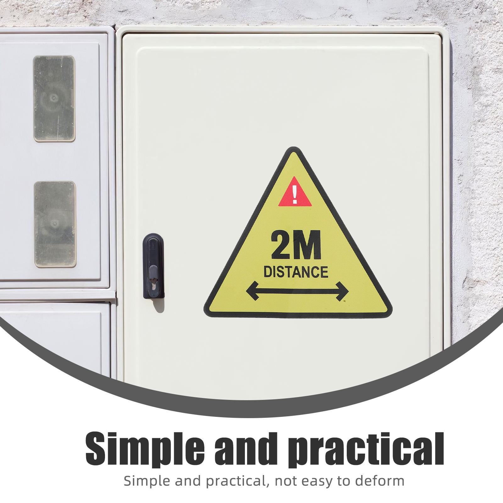 TAILTOSS Caution Safety Signs Decals 2 Meters Away Adhesive Sign ...