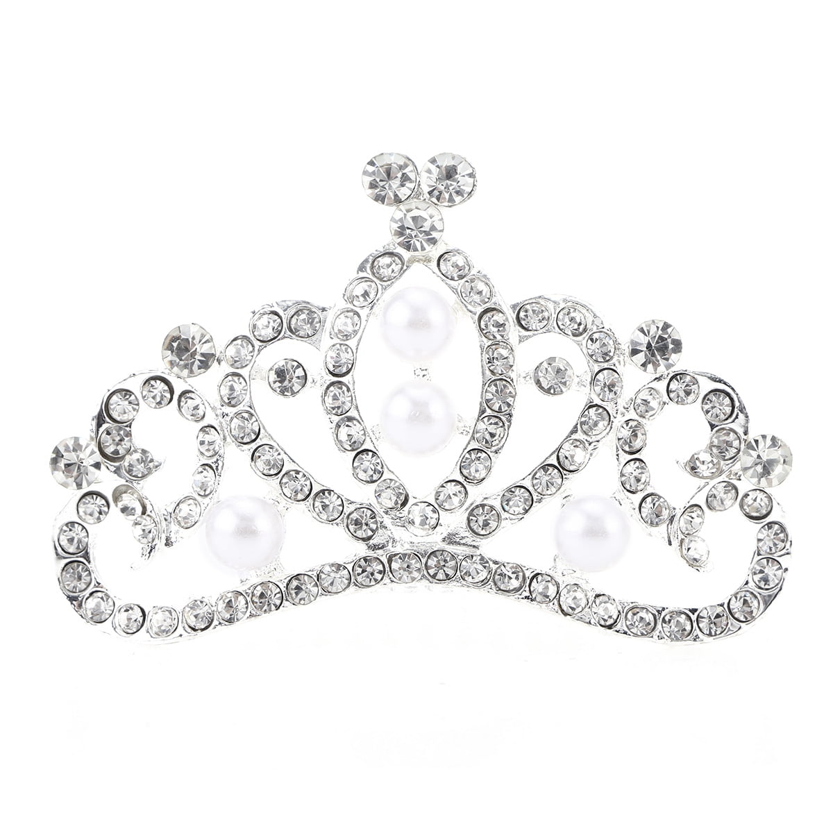 TAILTOSS Childs Tiara 1Pcs Rhinestone Crown for Girls Silver Elegant ...
