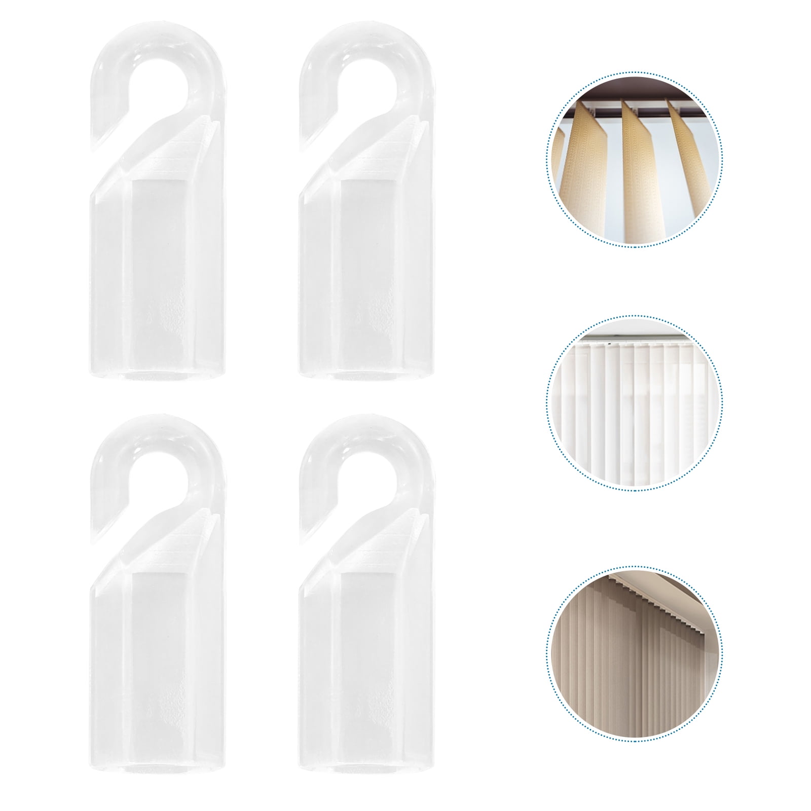 TAILTOSS Clear Blind Wand Hook 36Pcs for Curtain Rail and Shutter ...