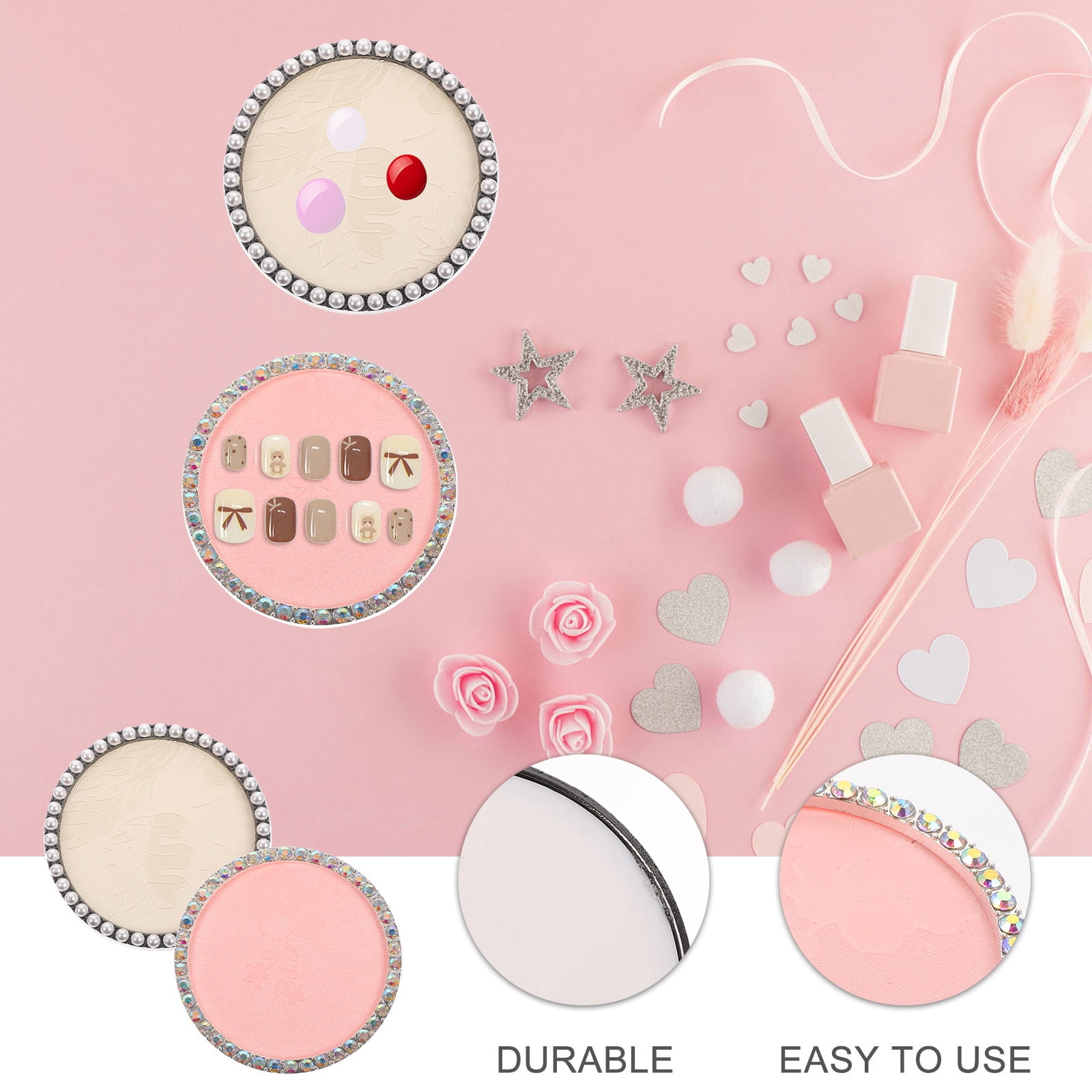 TAILTOSS Nail Art Display Board Resin 2Pcs 7x7x1In - Walmart.com