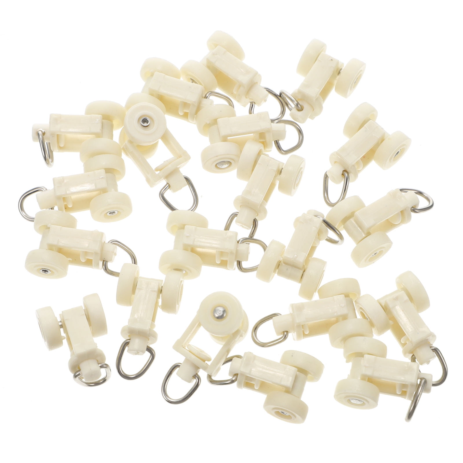 TAILTOSS Curtain Rod Track Gliders 20Pcs Smooth Sliding Beige for ...